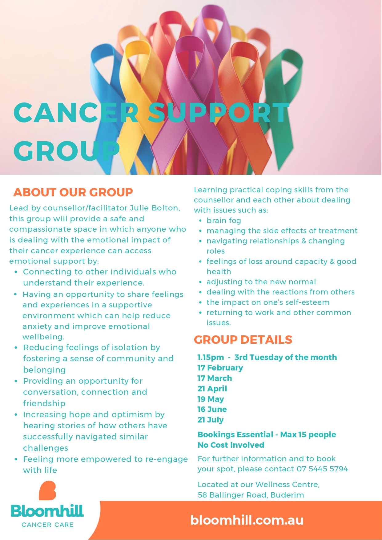 Cancer Support Group - Bloomhill Cancer Care